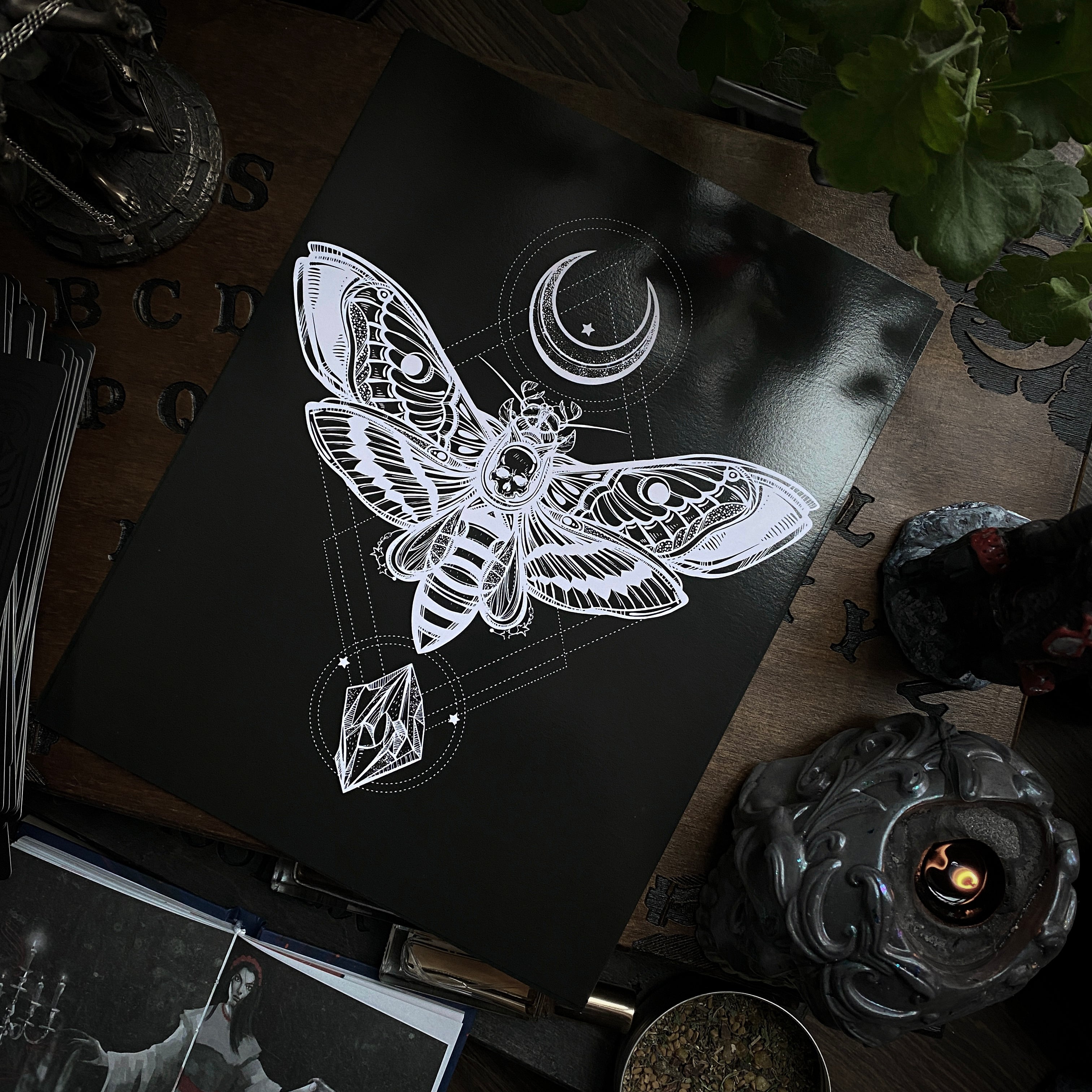 Death's head Moth Art Print – Pandora Witch Shop