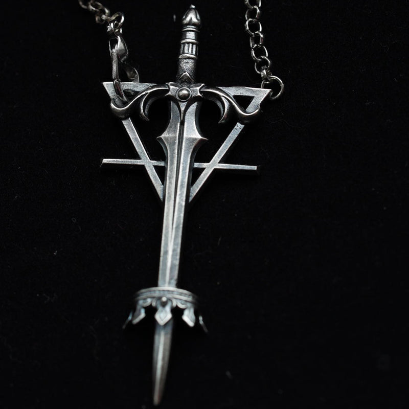 Silver pendant "Ace of Swords"