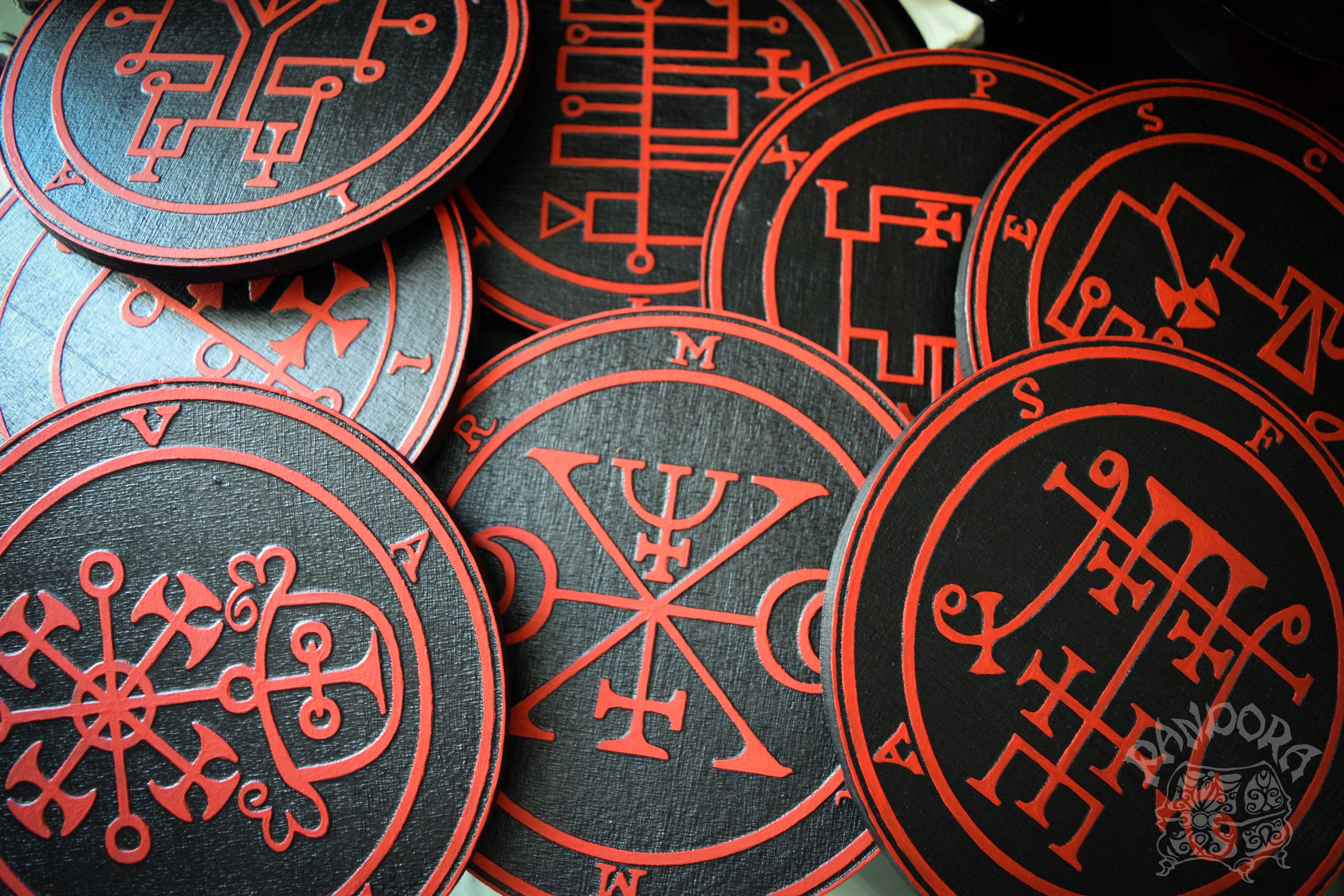 Goetia Demon Sigil - Ars Goetia Demons - Red