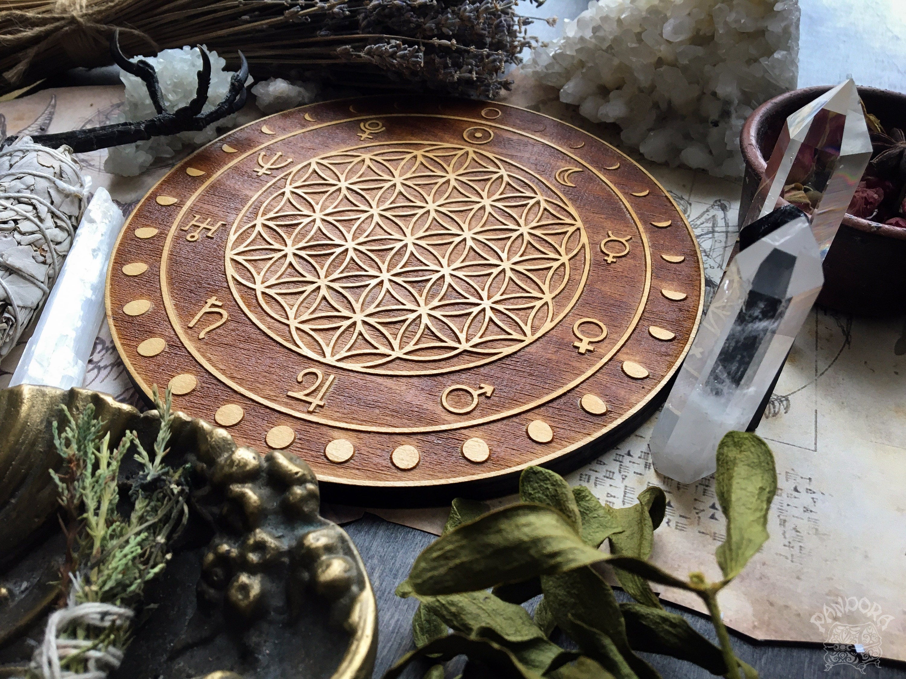 Crystal grid - Moon Flower of Life