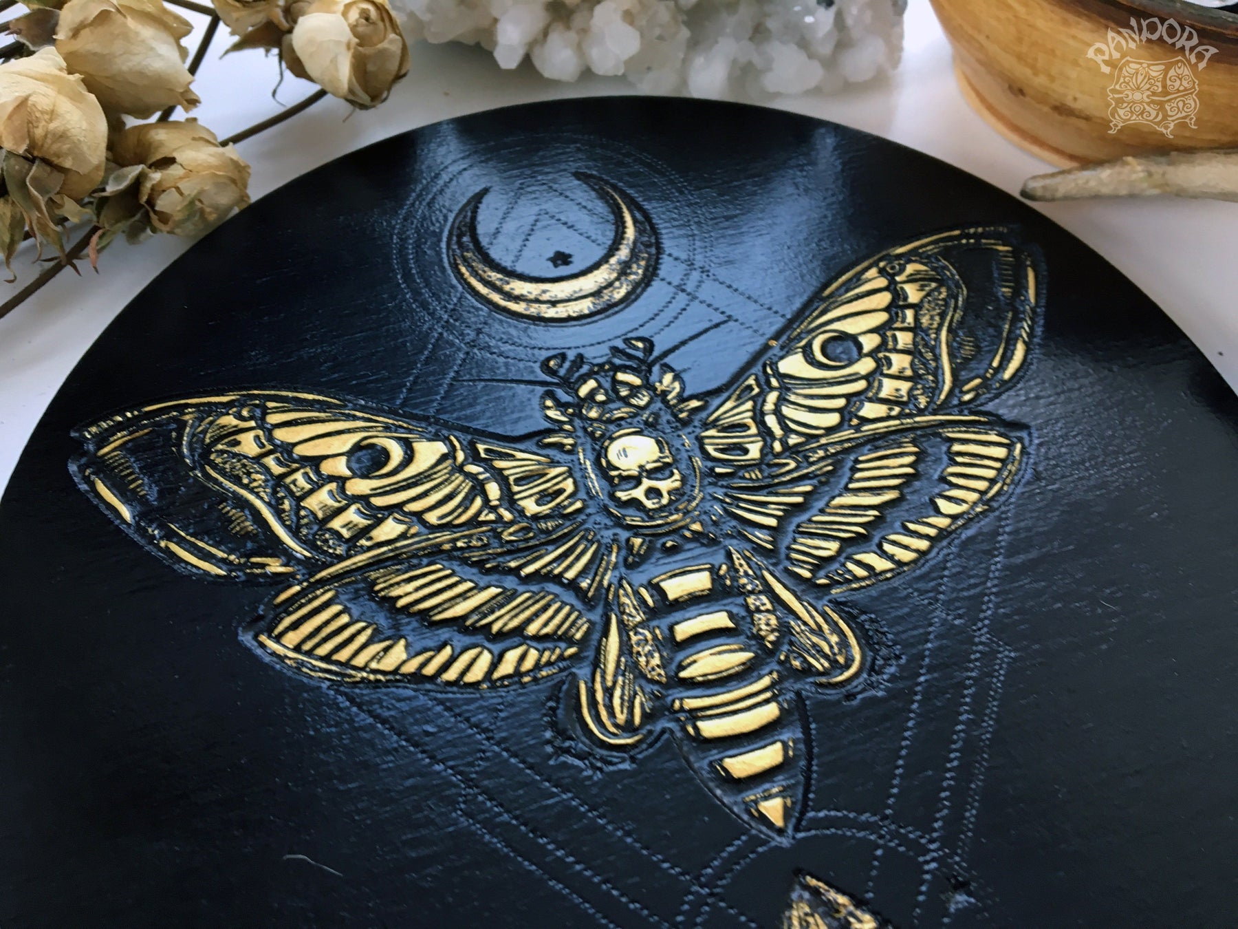 Golden Death's head moth - Altar pentacle