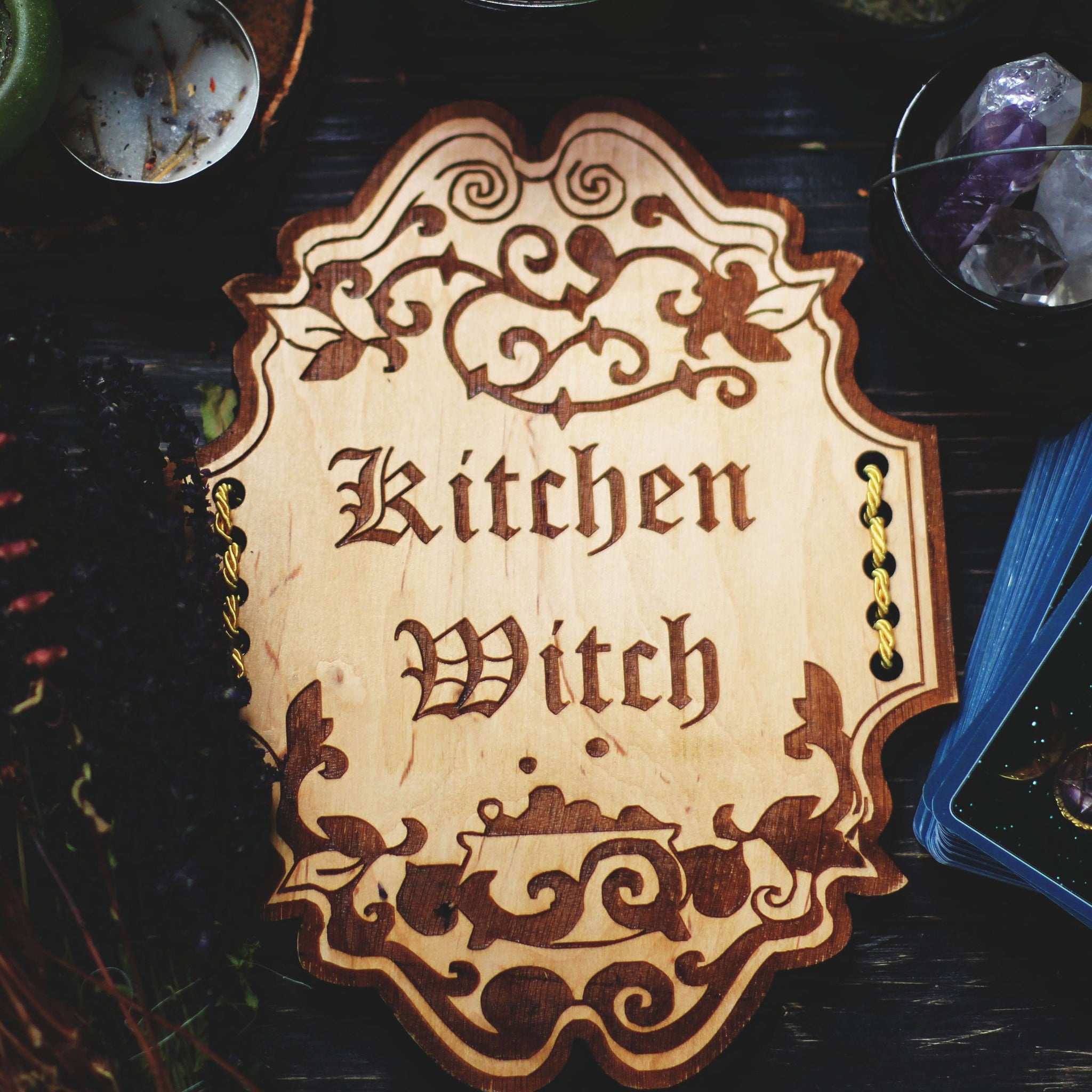 Wooden Sign - Kitchen Witch