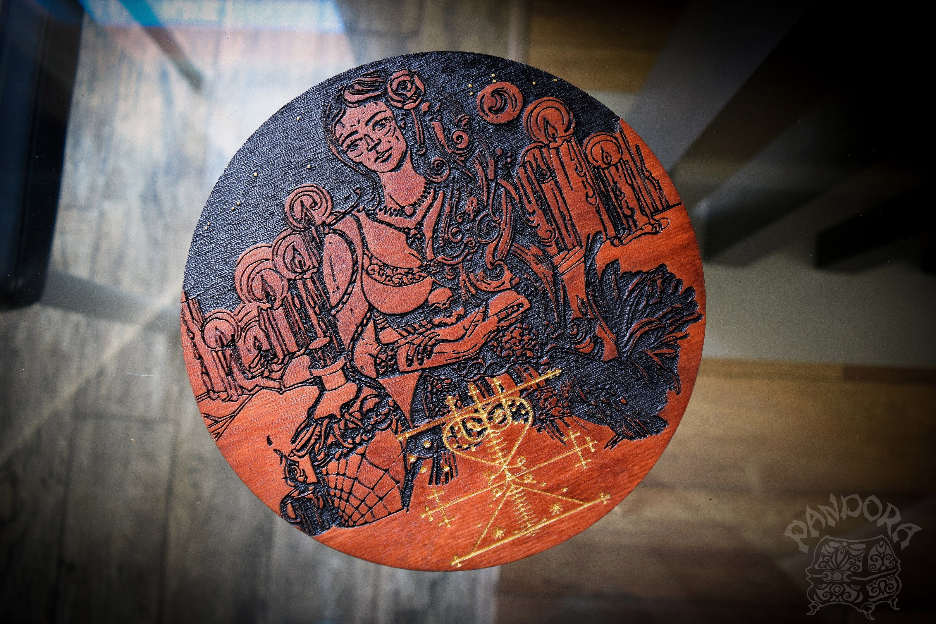 Voodoo altar pentacle - Maman Brigitte Veve