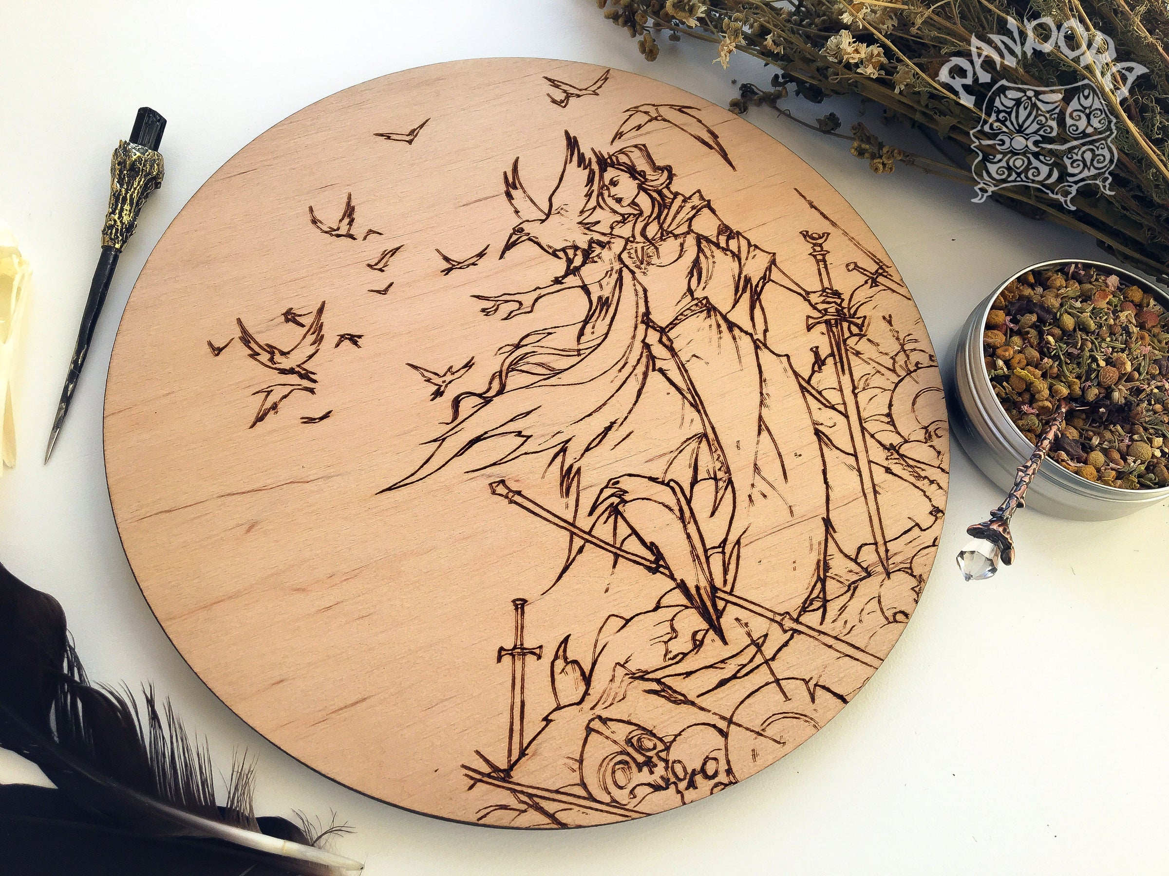 Altar pentacle - Morrigan - Natural