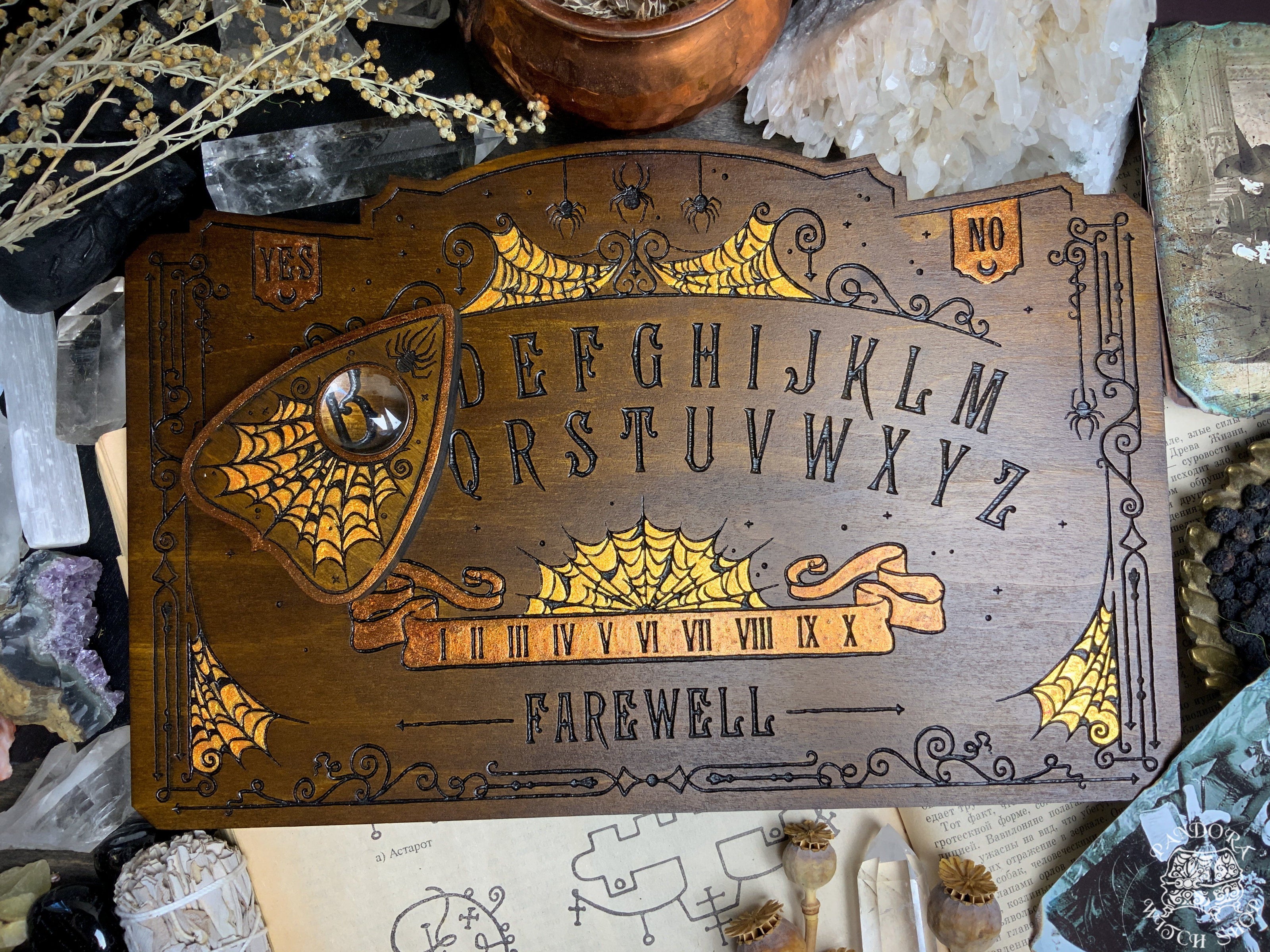 Ouija Board - Arcane Arachnid Dark wood