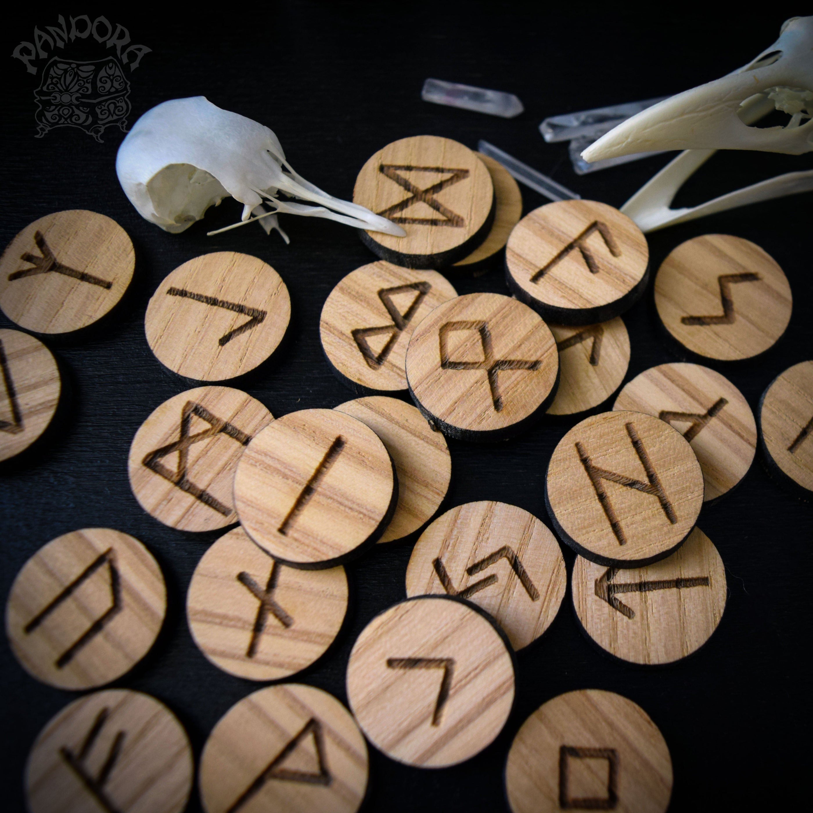 Round Runes - Ash wood